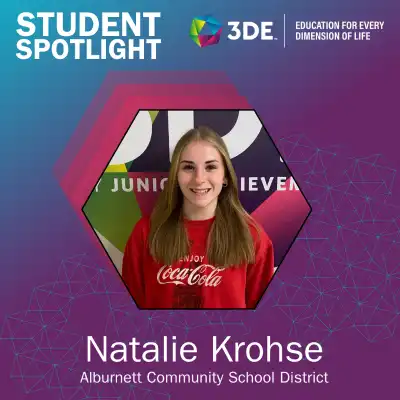 3DE™ Student Spotlight: Natalie Krohse | Junior Achievement of Eastern Iowa